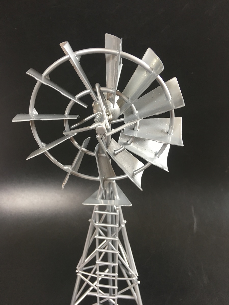 Decorative Windmill - 30 cm - Australian Classic - Silver Finish