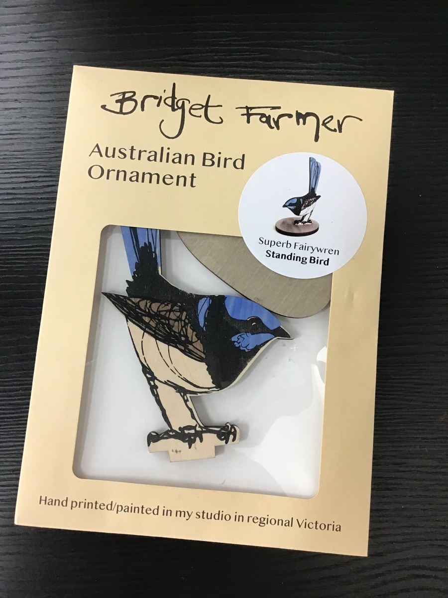 Bridget Farmer Australian Bird Ornament - Suberb Fairywren